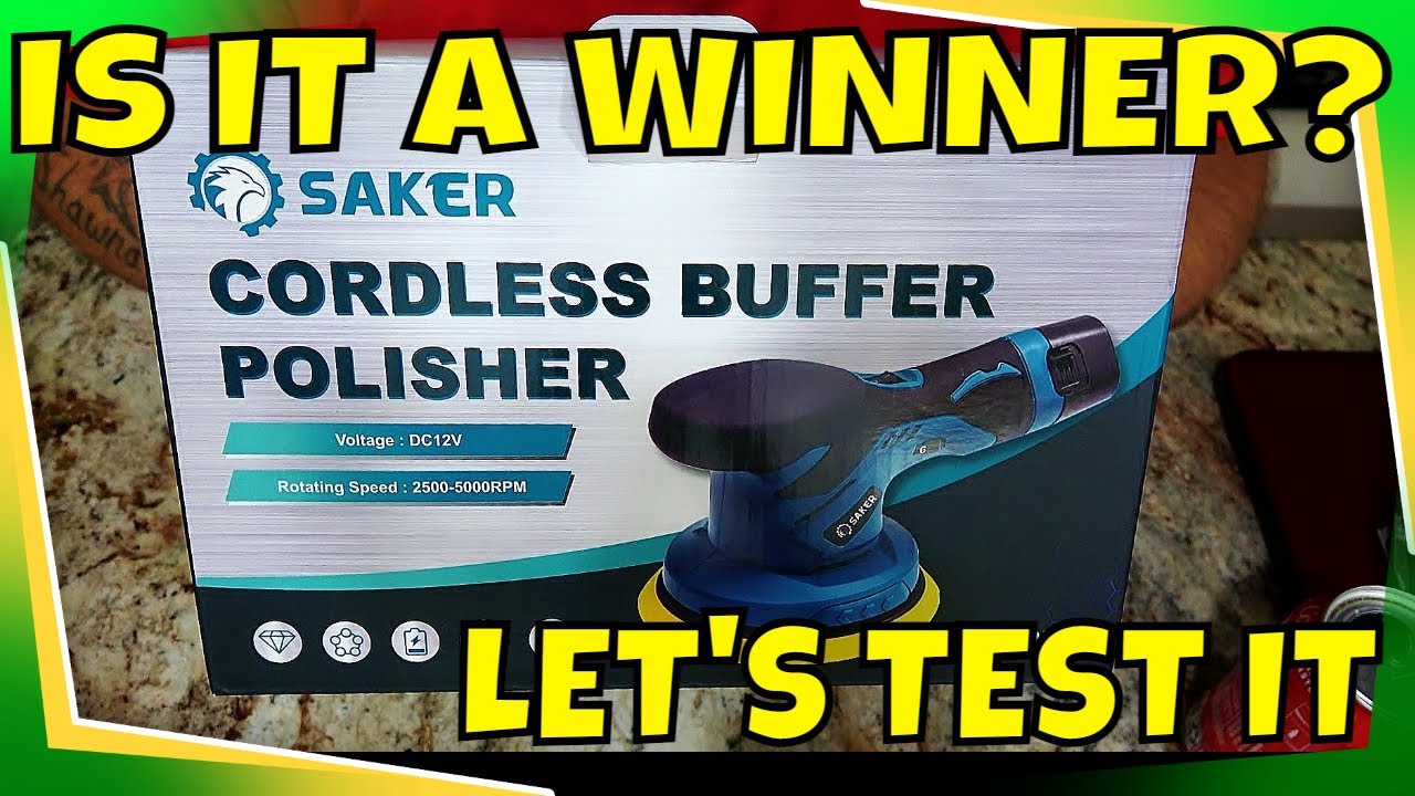 Saker Mini Cordless Buffer Polisher 6 Inch Portable Polishing Machine ...