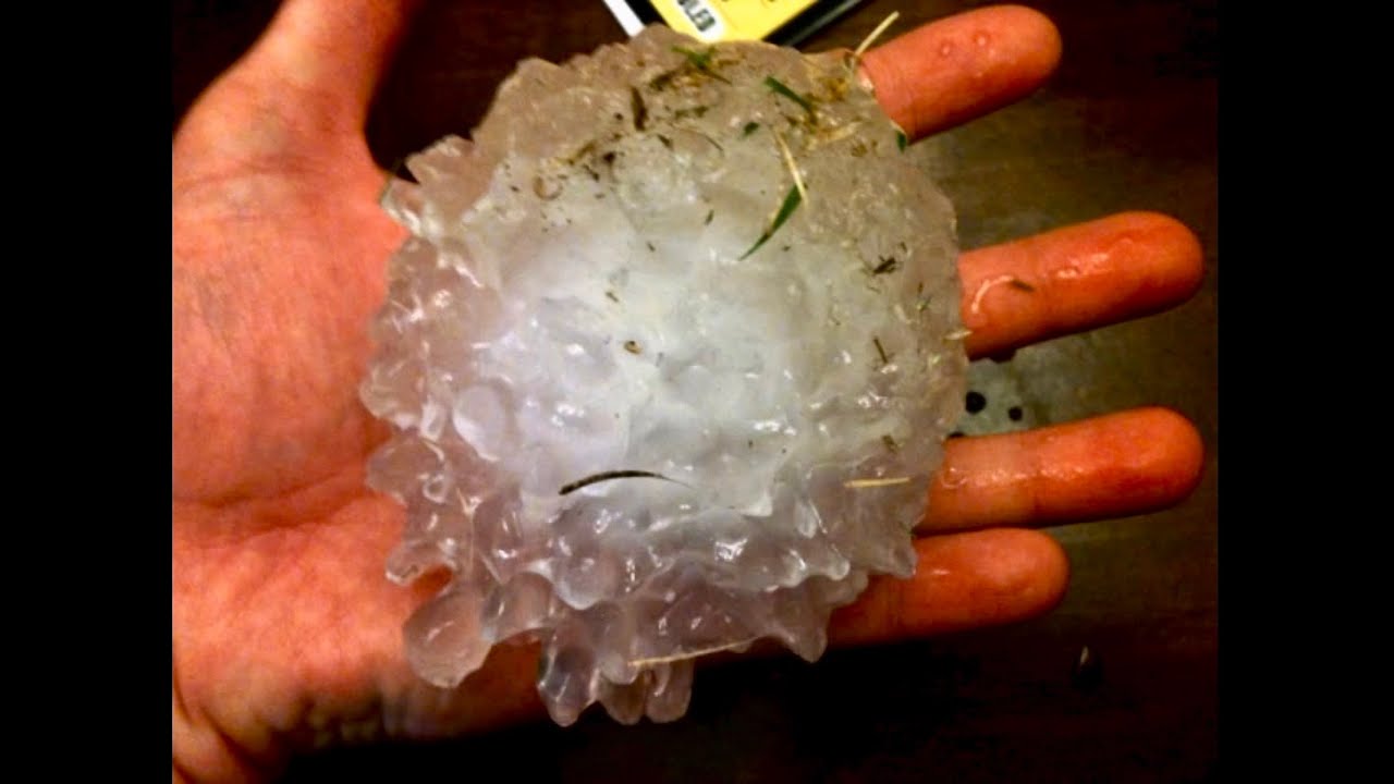 Wichita Kansas Hail Storm; Smashes Glass Table - YouTube