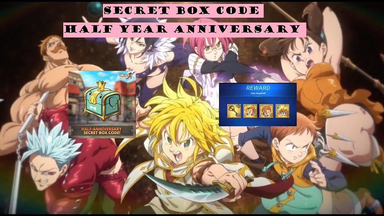Half Anniversary Secret Box Code 7DS: Grand Cross - YouTube