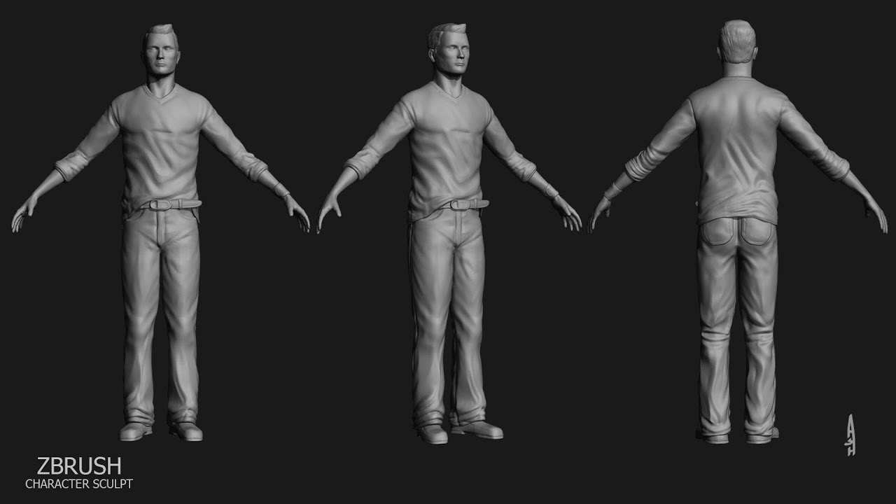 Generic Male Character v.1 - YouTube