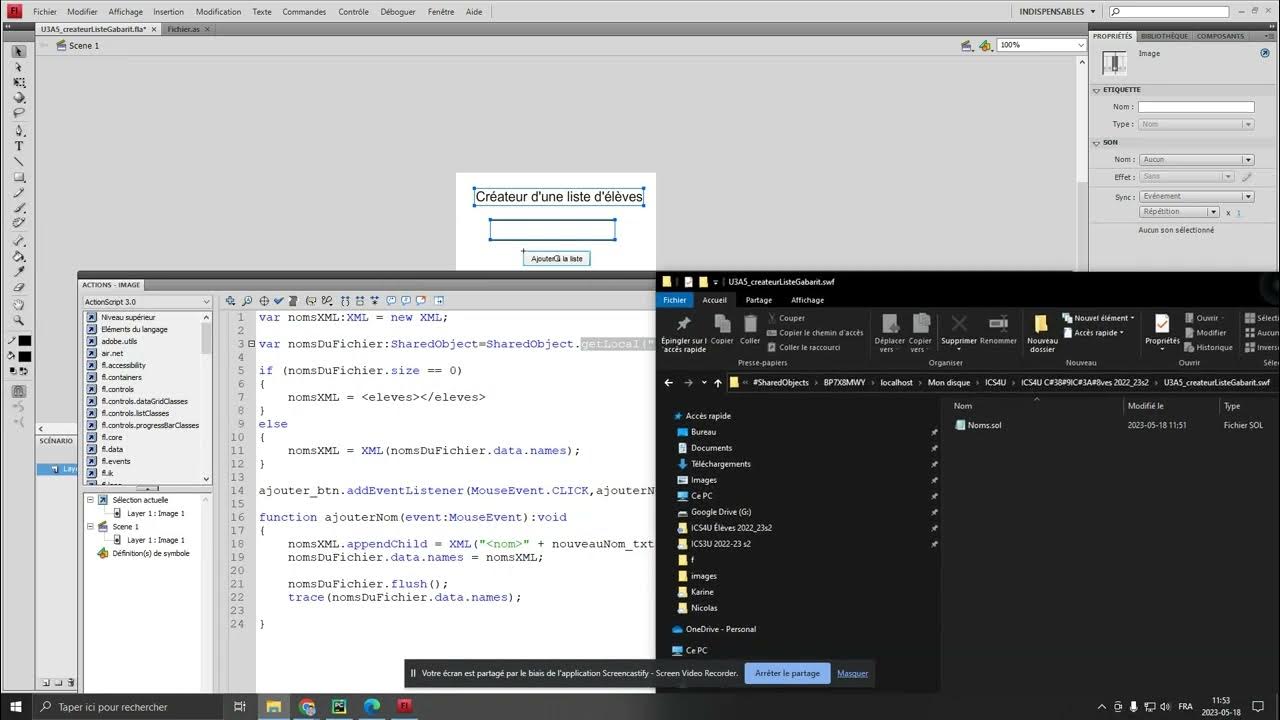 ICS4U - FAQ : Enregistrer de l'information dans un fichier local - YouTube