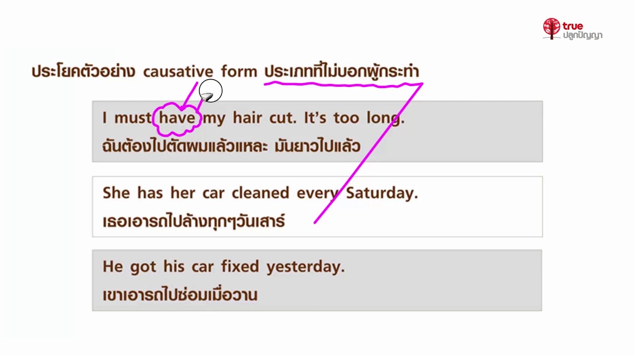 สอนศาสตร์ : ม.ต้น : ภาษาอังกฤษ : Causative Form - YouTube