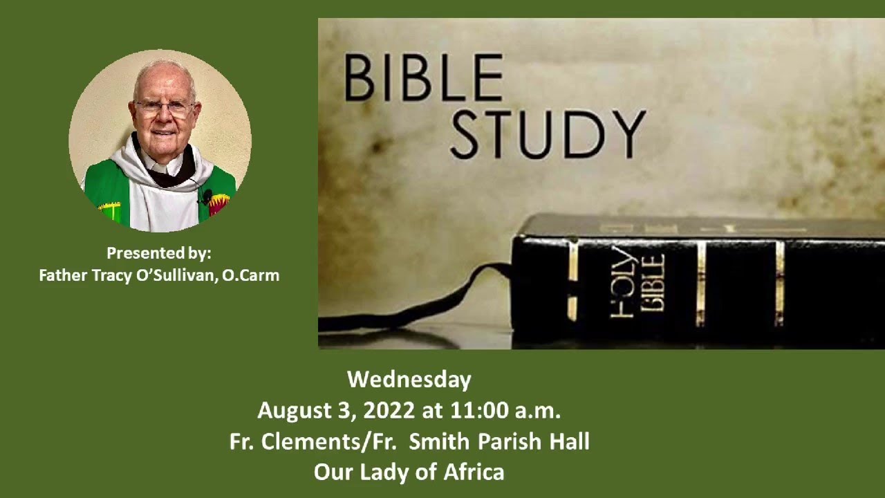 Bible Study with Fr. Tracy O'Sullivan, O.Carm - YouTube
