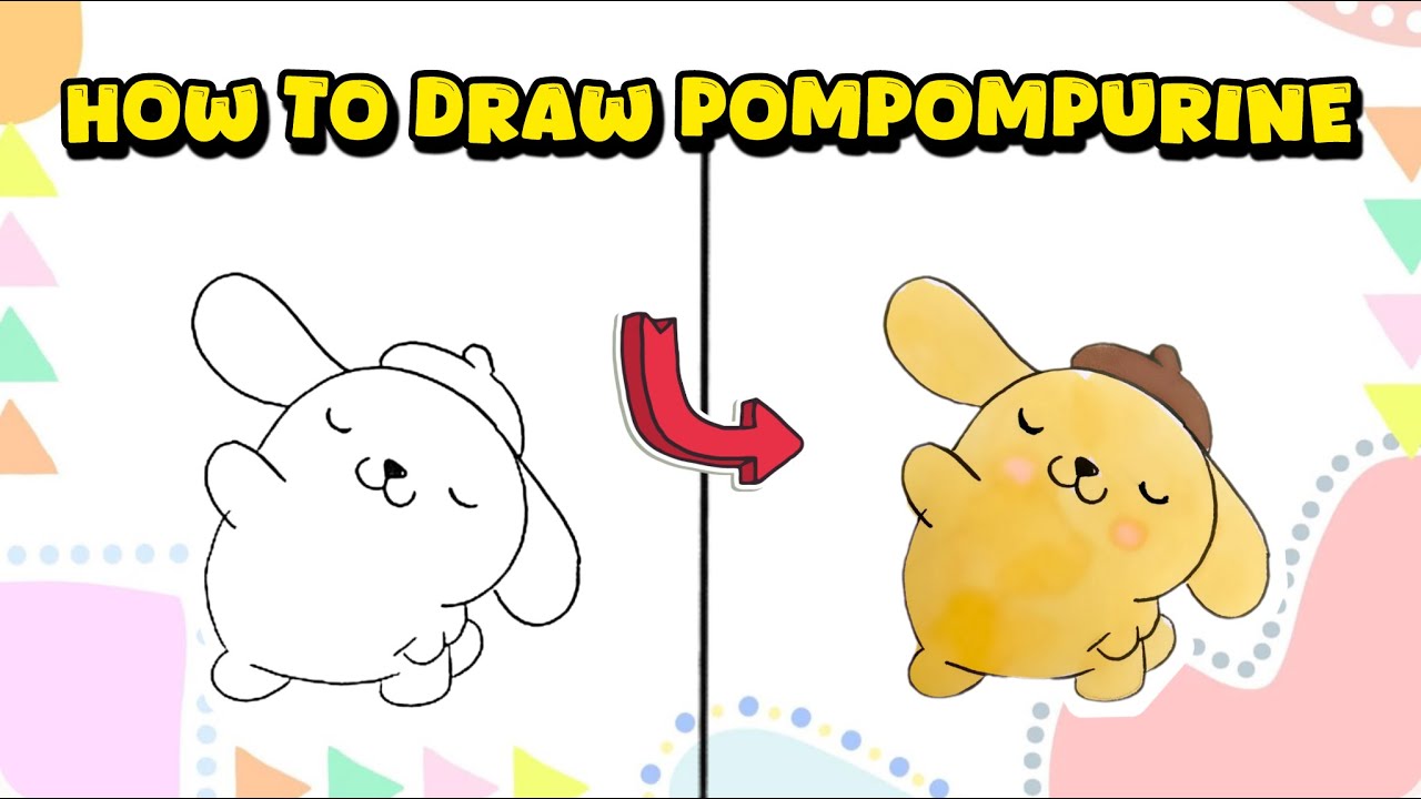 How to Draw Pompompurin from Sanrio Studio – Step-by-Step Guide - YouTube