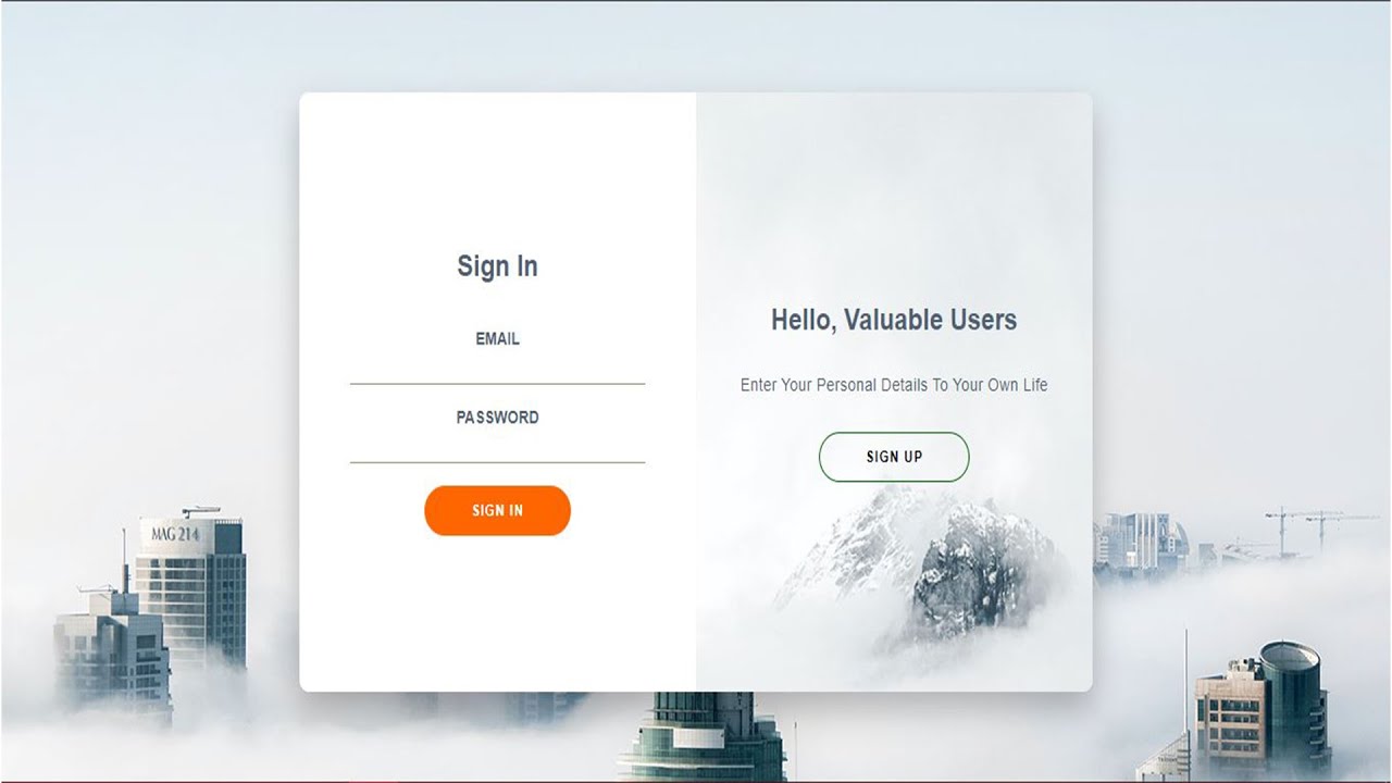 Learn Html & CSS & Java script Sliding Sign In & Sign Up Form With ...