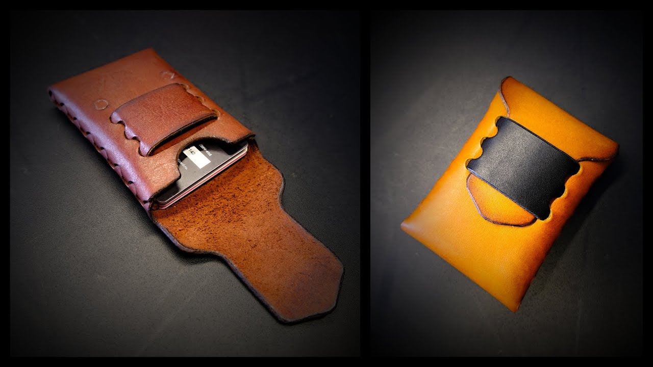 Stitchless Vertical pocket wallet - leather pattern designed by ...