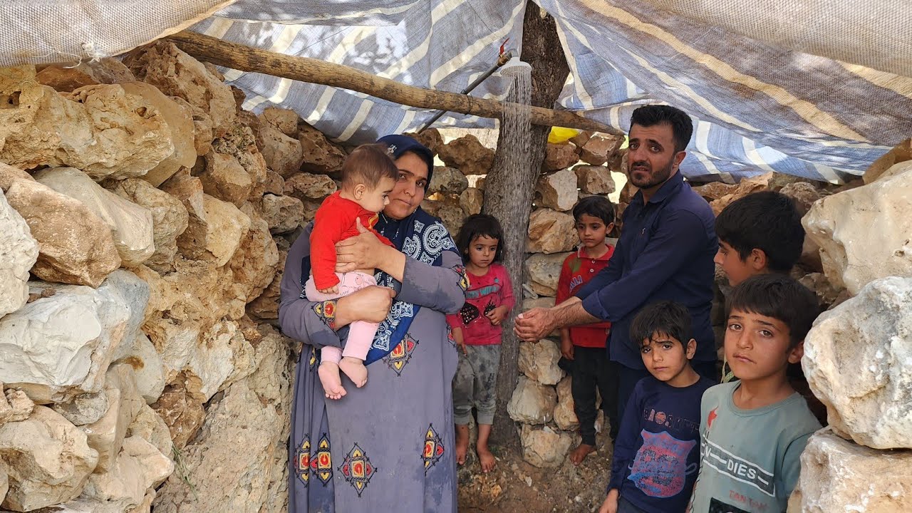 Ingenious Nomadic Living: Making a nomadic bath by the nomadic family ...