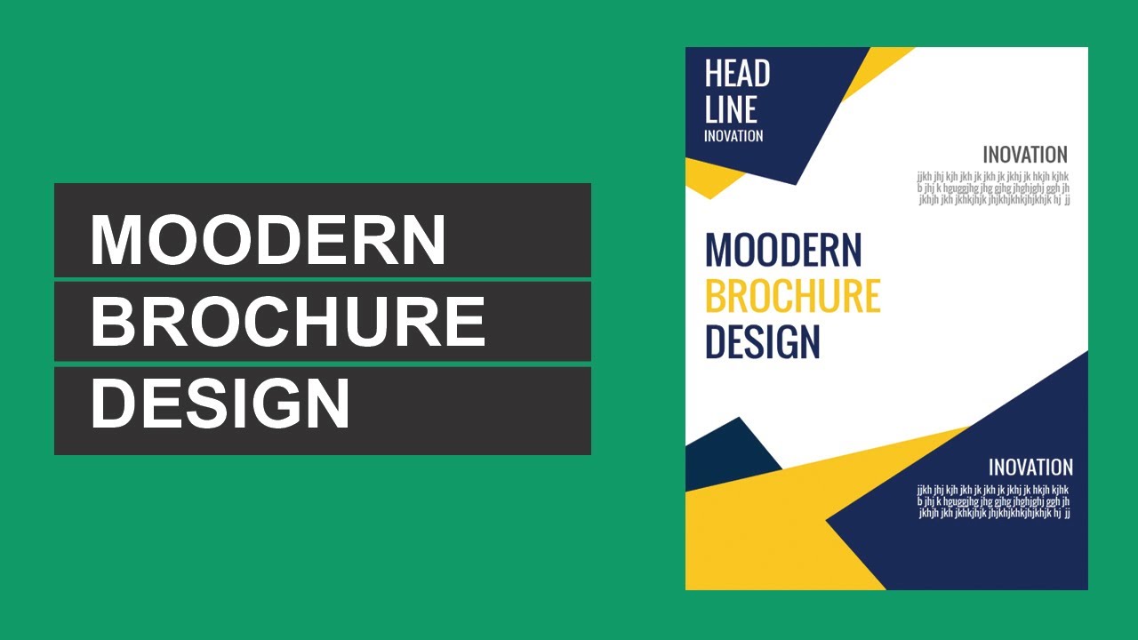 Brochure Design : Modern Brochure Design in Illustrator cc in URDU ...