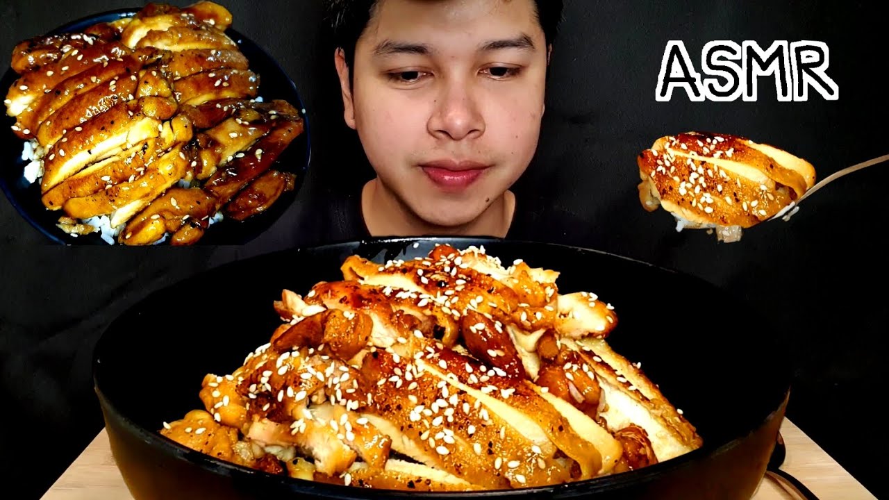 ASMR -TERIYAKI CHICKEN กินข้าวหน้าไก่เทอริยากิ ( EATTING SHOW ) | Z ...