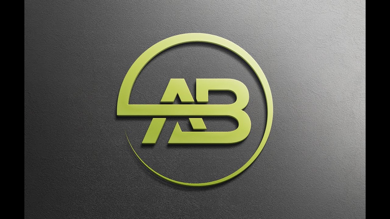 How to Make AB Logo Design In Illustrator | AB Logo Design | Adobe ...