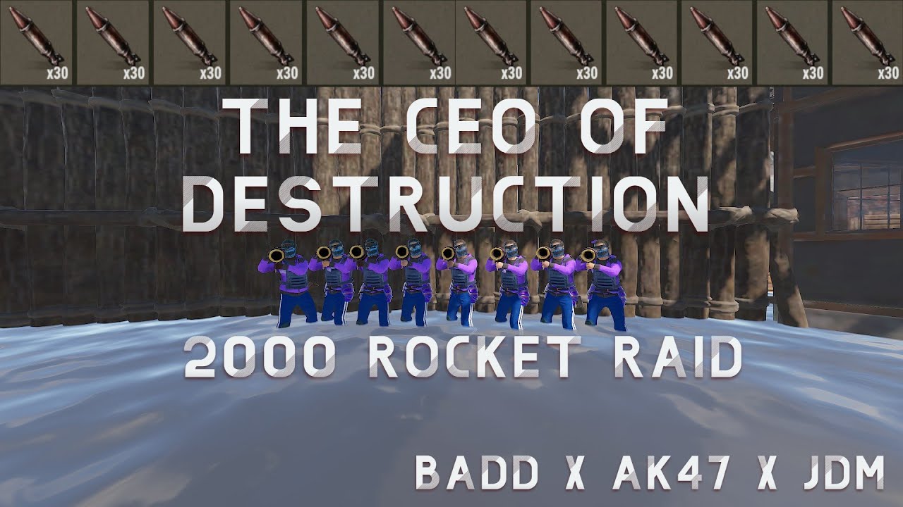 THE CEO OF DESTRUCTION | 2000 ROCKET RAID!! | CORED BASE! | 60 v 20 ...