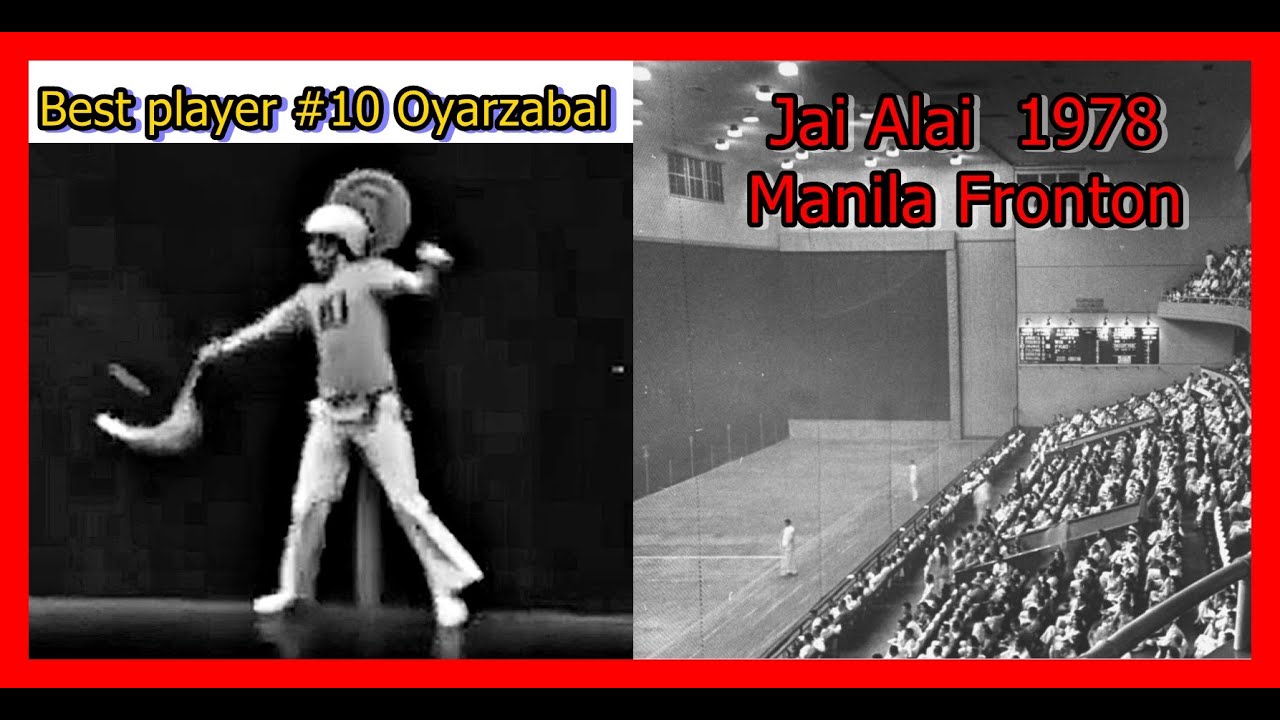 Jai Alai Manila Fronton 1978, Best player #10 Oyarzabal w/ #8Fernandez ...