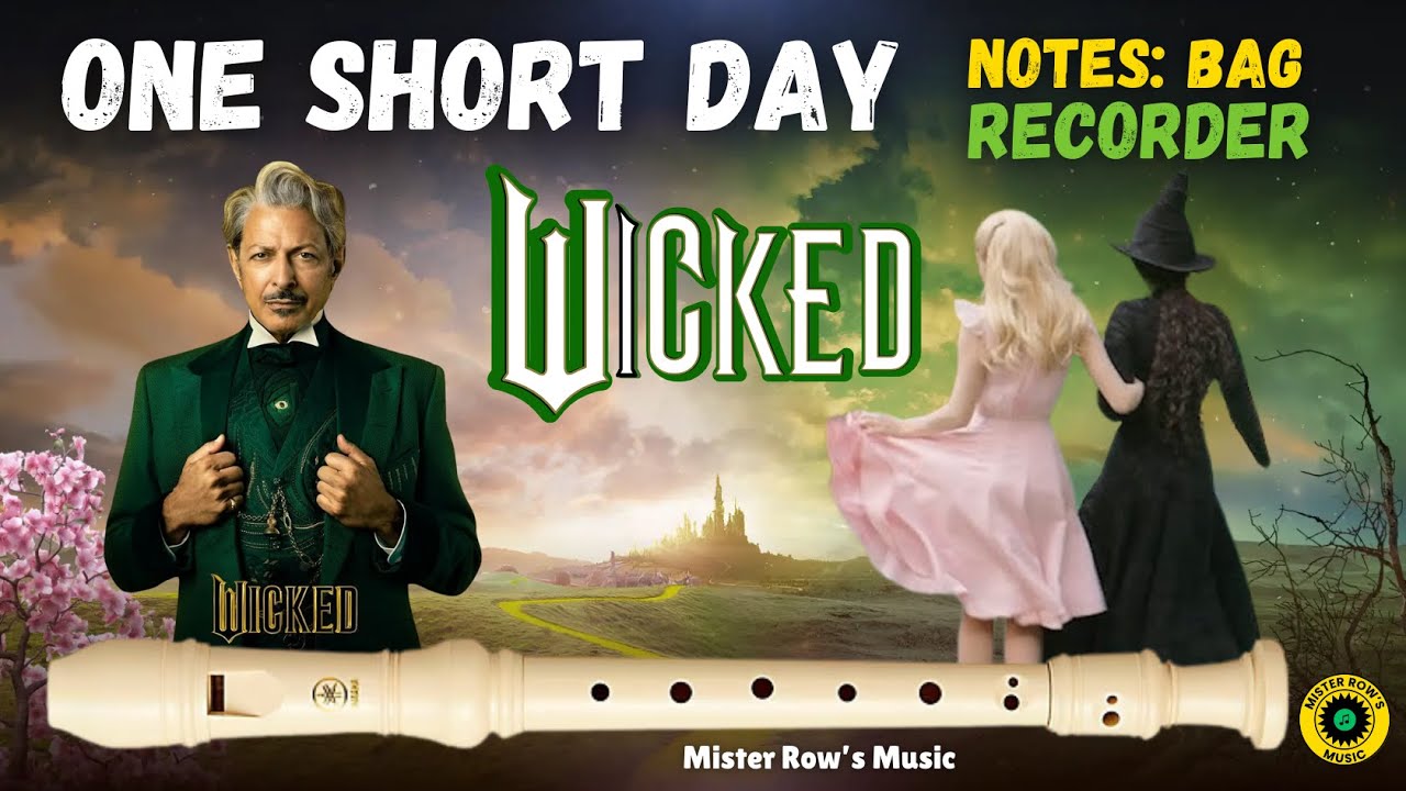 Wicked | EASY LEARN Recorder | One Short Day | Notes B A G - YouTube