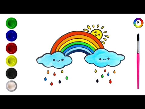 How to Draw Rainbow step by step//Rainbow color drawing - YouTube