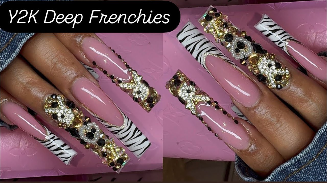 How to : 2ky Design +DEEP FRENCHIES | Acrylic Application - YouTube