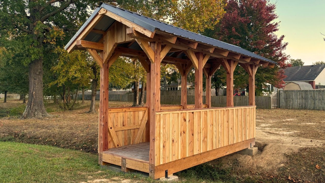 Building a Covered Walking Bridge Timelapse - YouTube
