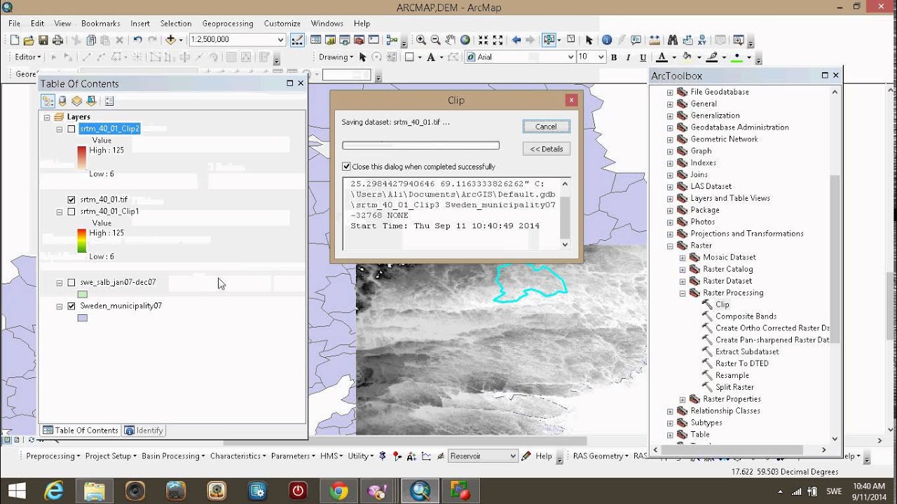 Clip raster image ArcGis. - YouTube
