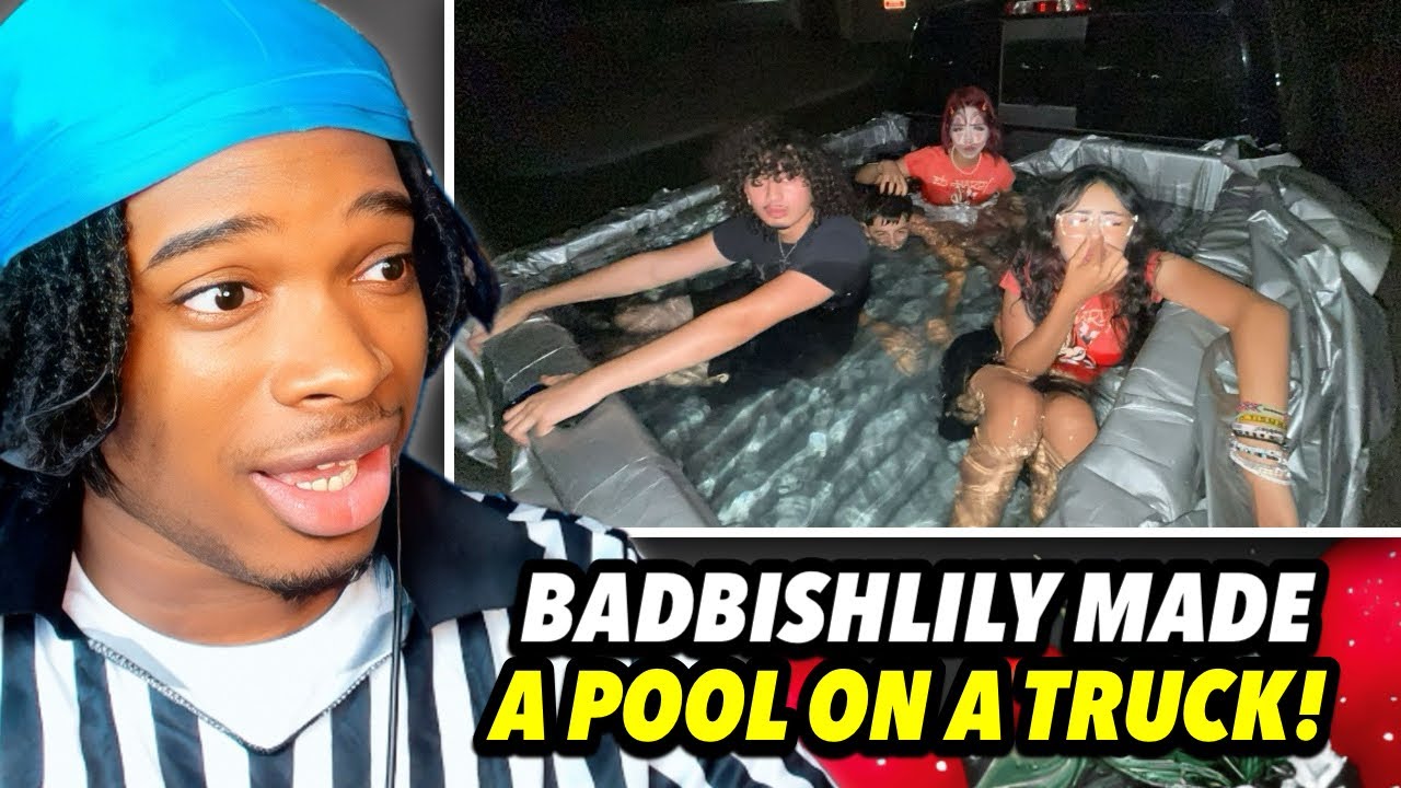 BADBISHLILY MADE A POOL ON A TRUCK!!😱🌊 - YouTube