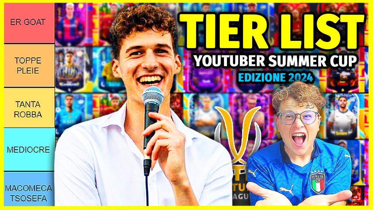 😈 TIER LIST TERRIBILMENTE ONESTA della YOUTUBER SUMMER CUP 2024 con ...
