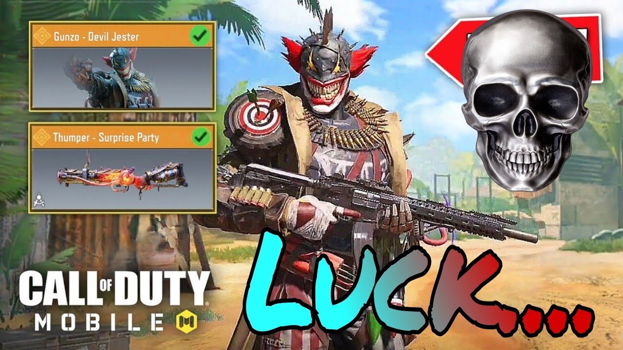 Gunzo "Devil Jester" Lucky Draw + Gameplay! #codmobile #gunzo - YouTube
