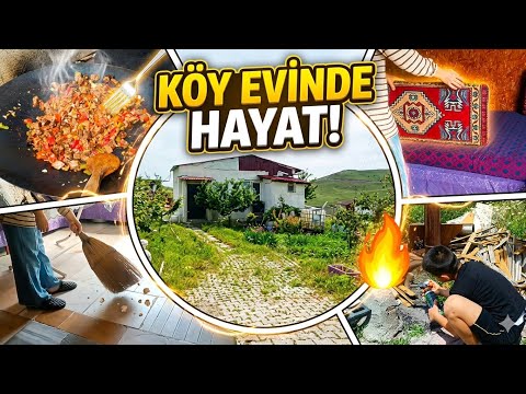 Elektriksiz Bağ Evinde İlk Günümüz!🚫 Örtüleri Serdim, Akşam Yemeğimiz, Bahçe Düzenleme,Köy Vlog