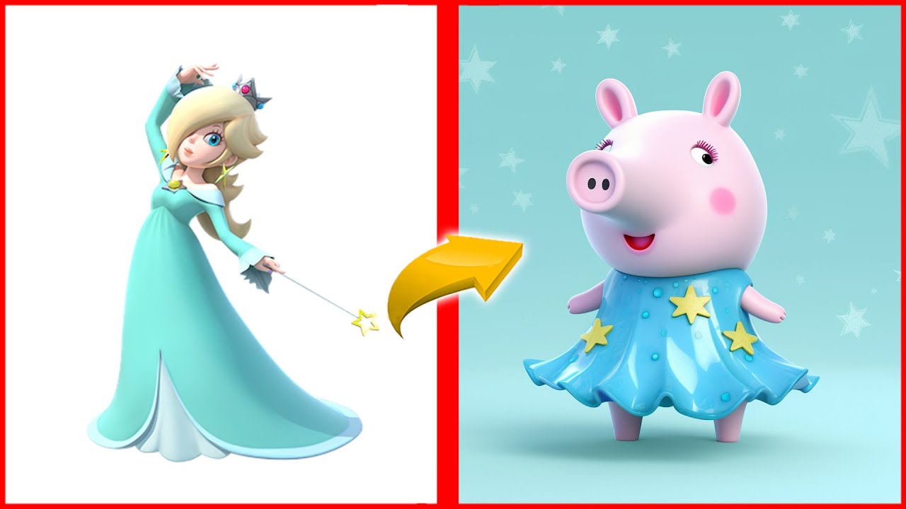 Super Mario Bros all Characters as Peppa Pig 2023 | Cartoon Characters ...
