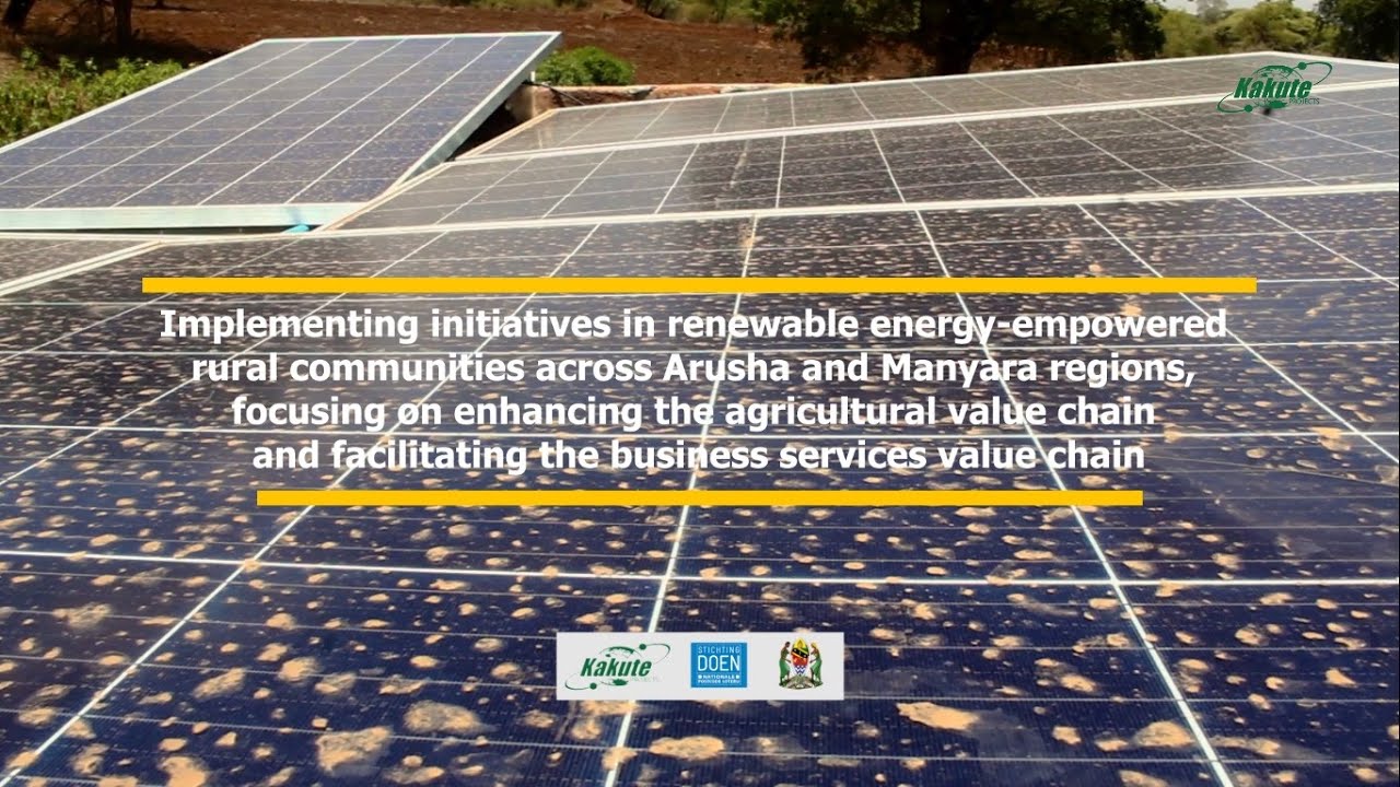Empowering Rural Communities in Tanzania through Renewable Energy ...