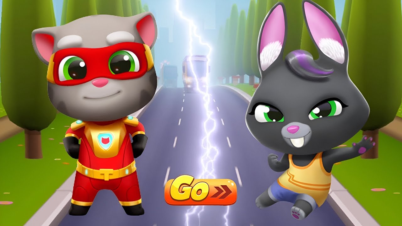 Talking Tom Hero Dash vs Taking Tom Gold Run | Hero Tom vs Taking Becca ...