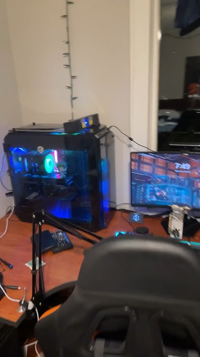 My pc set up 😁 - YouTube