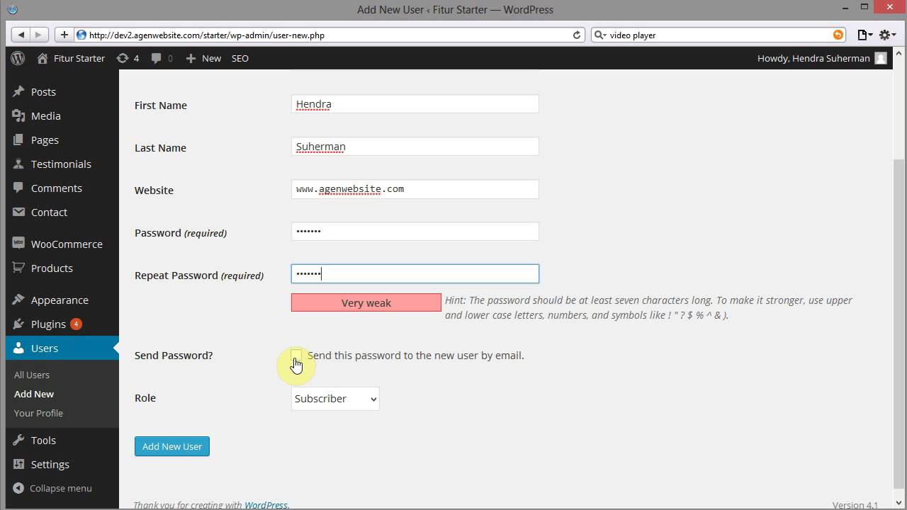 Cara Membuat User atau Shop Administrator di Wordpress - YouTube