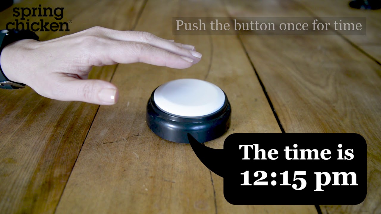 Keep track off time with the Easy to use Push Button Talking Clock ...