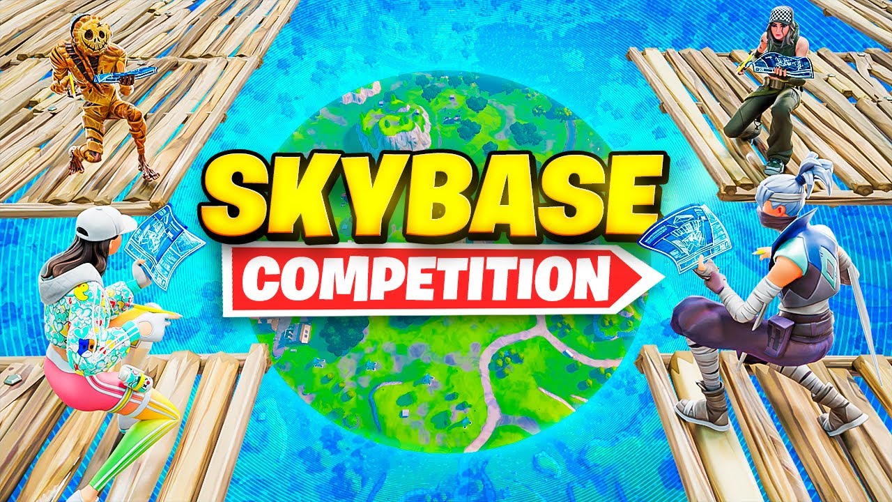We Had a SKYBASE COMPETITION in Fortnite! - YouTube
