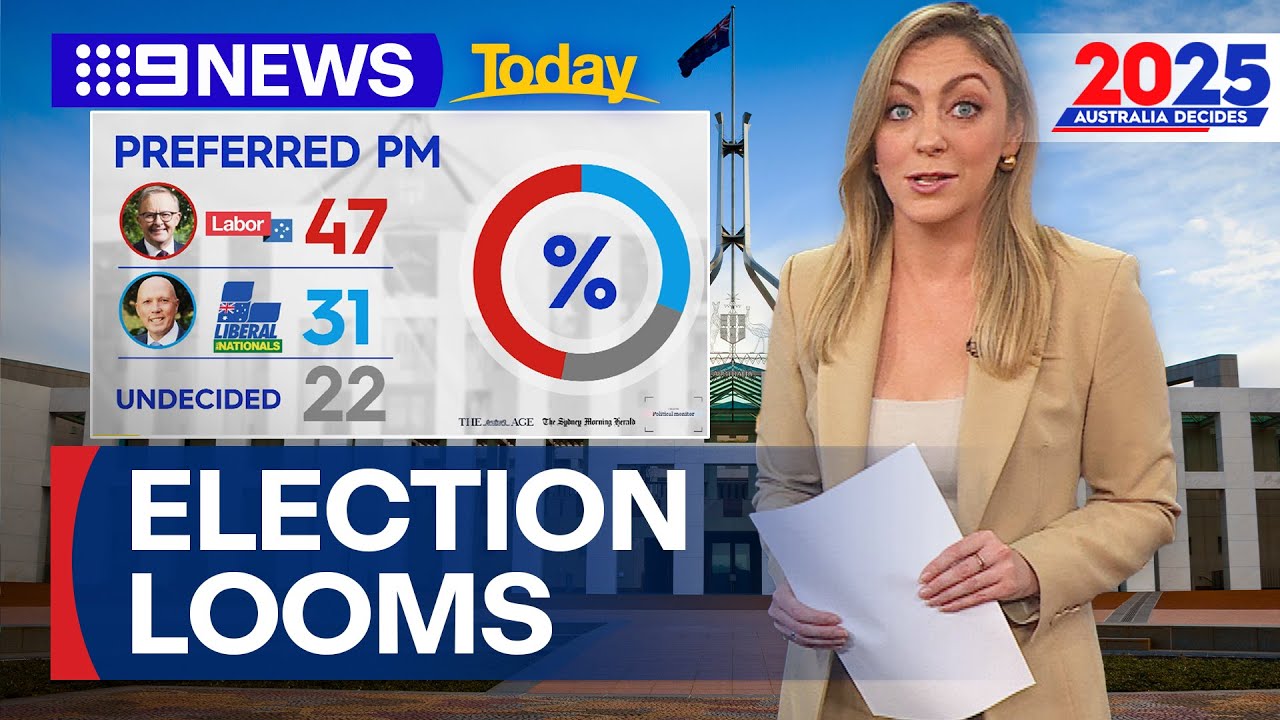 Polling shows Labor ahead as federal election looms | 9 News Australia ...