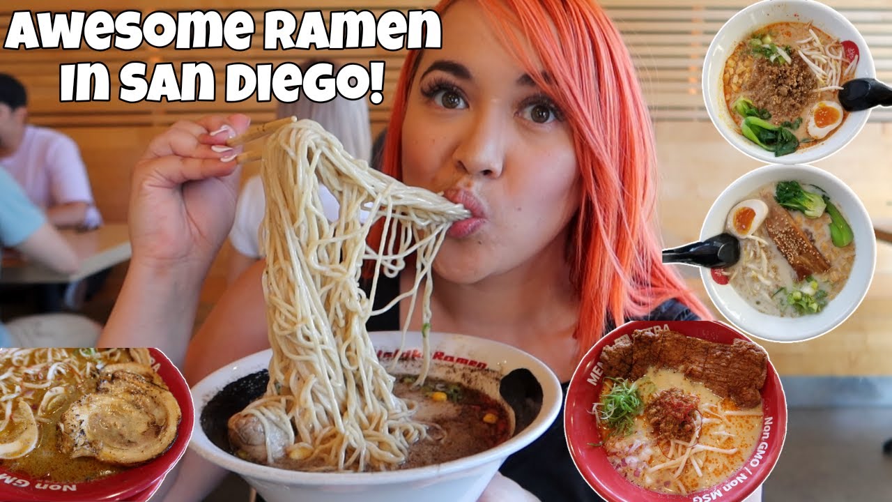 San Diego Ramen Food Tour | Hit Up These 4 Amazing Ramen Shops! - YouTube