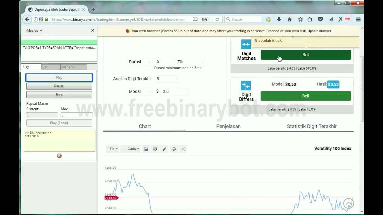 Free Digit Match Bot for Binary DM Analyzer - YouTube