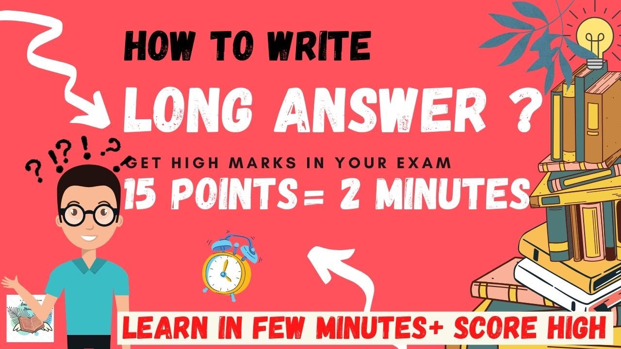 How to write long answer in exam ? / Format of writing long answer ...