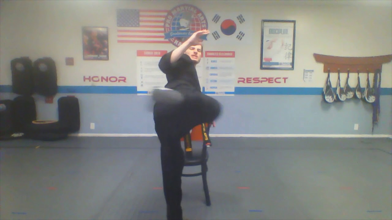 At home training 2 chair kicks (all classes) - YouTube