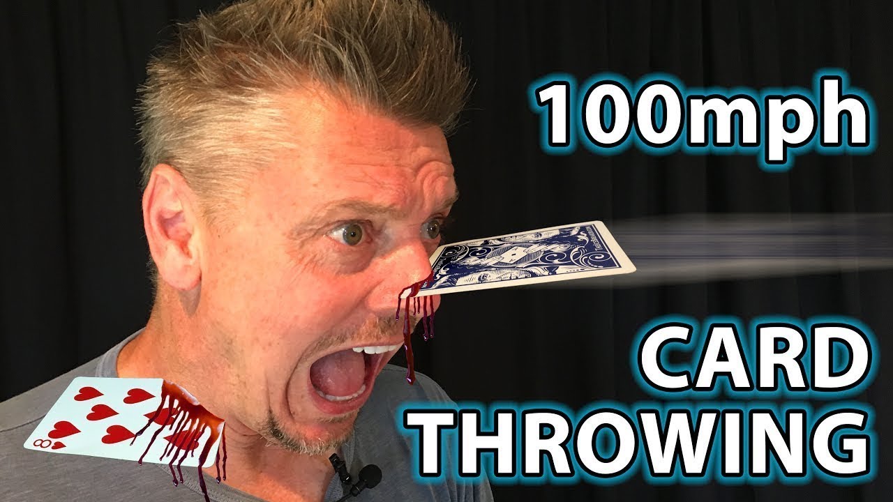 HOW to THROW CARDS 100mph + Real Life Trick Shots!! - YouTube