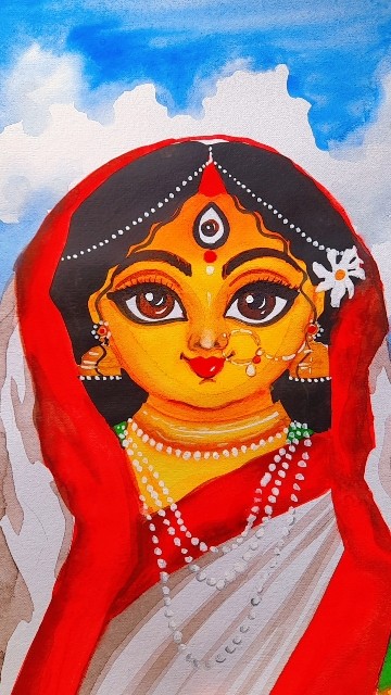 cute durga ma drawing #art #trendingreels #durgapujadrawing #viral ...