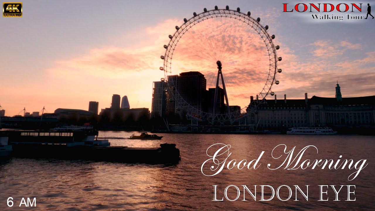 London Walking Tour | GOOD MORNING LONDON EYE | London reopen 2021 | 4K ...