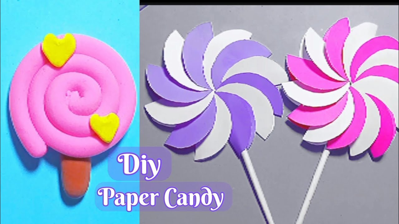 "How to Make Paper Candy Lollipops | step-by-Step DIY Craft tutorial ...