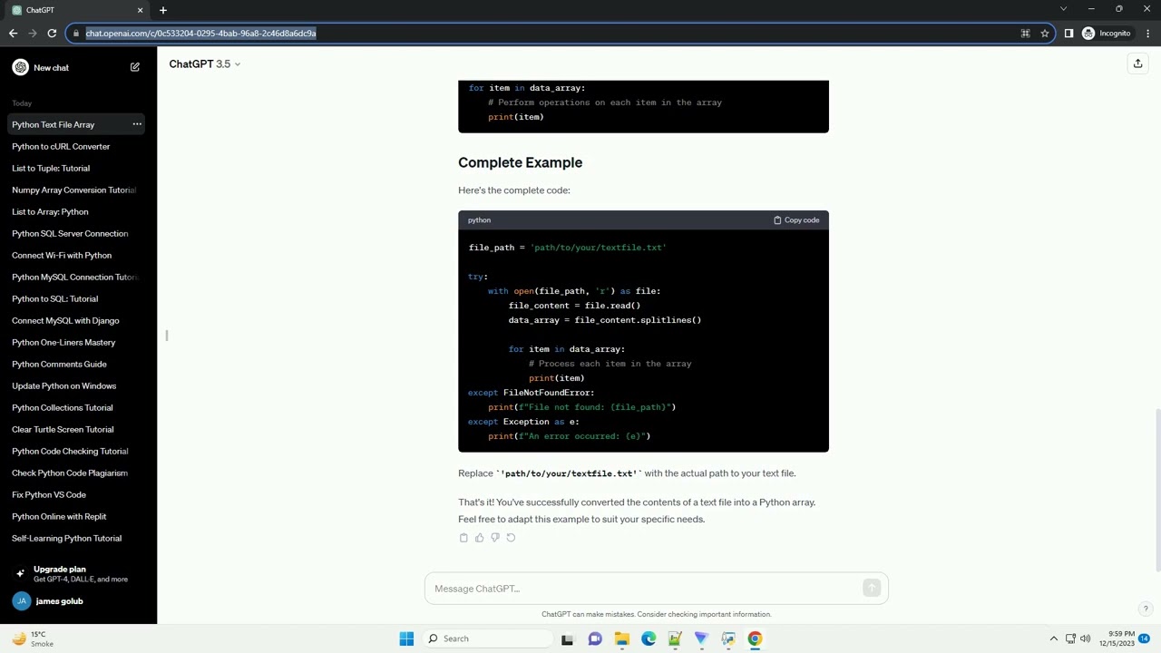 Convert Text File To Array Python YouTube Convert Text File To Array Python YouTube