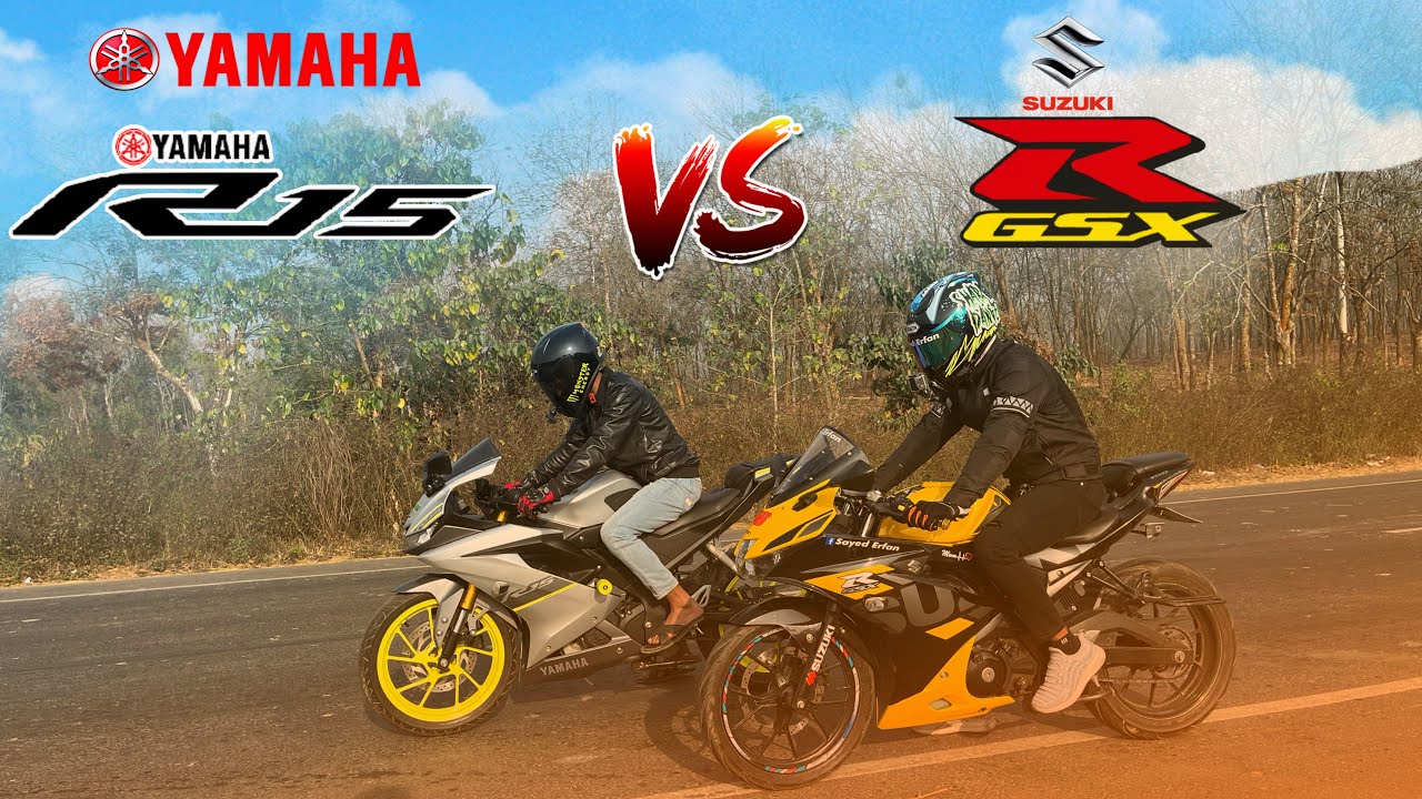 Yamaha R15 v3 vs Suzuki gsxr 150r Drag Race | Danish gesan 🤙 - YouTube