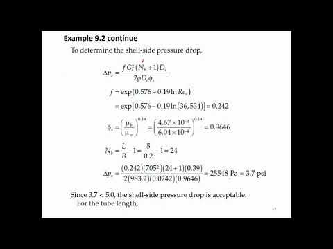 Shell and tube heat exchangers (part 4). Kern method for HX design (2 ...