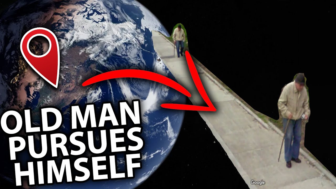 OLD MAN PURSUES HIMSELF🙀 found On Google Earth and Maps - YouTube