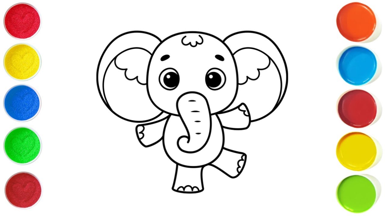 Easy Elephant 🐘🐘cartoon drawing step by step - YouTube