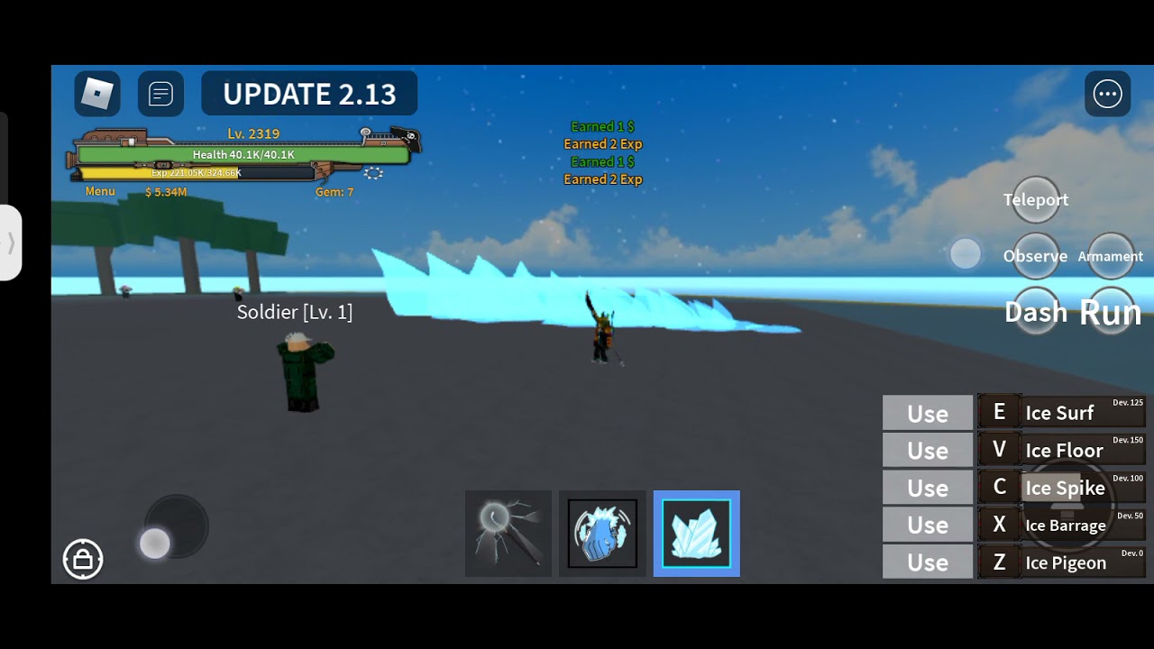 showcase devil fruit ice milik aokiji - YouTube