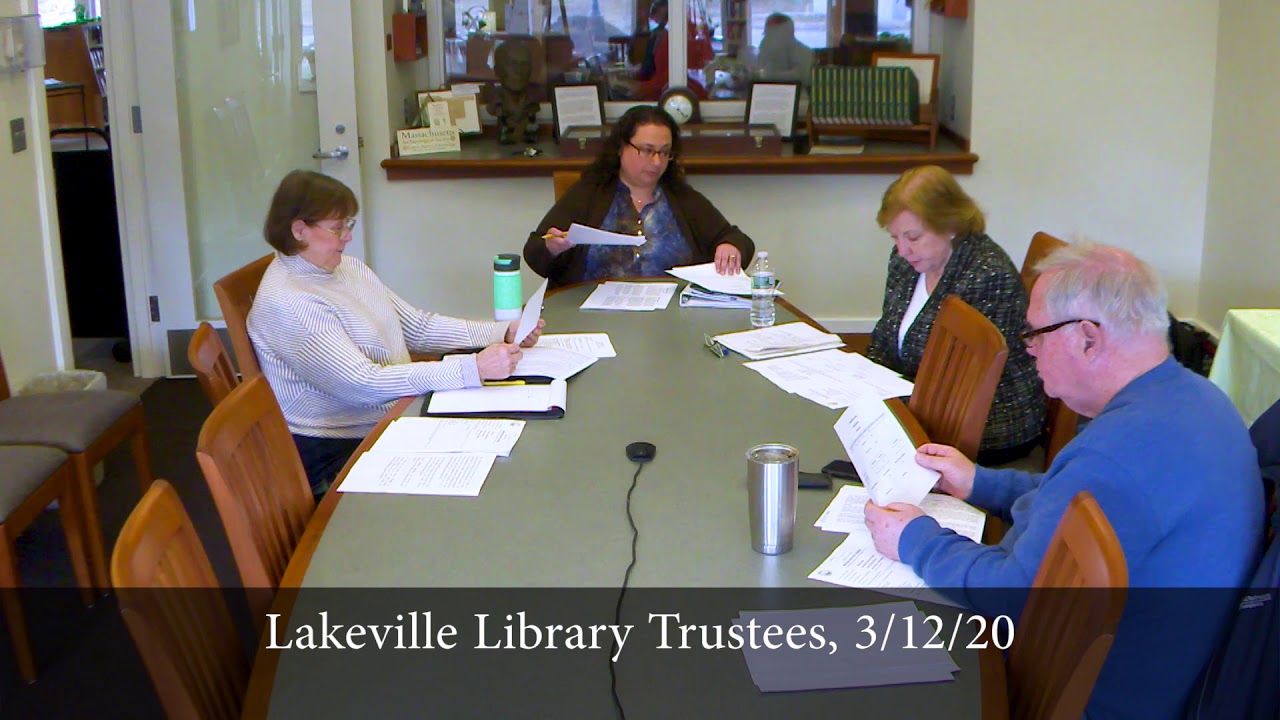 Lakeville Library Trustees, 3/12/20 - YouTube