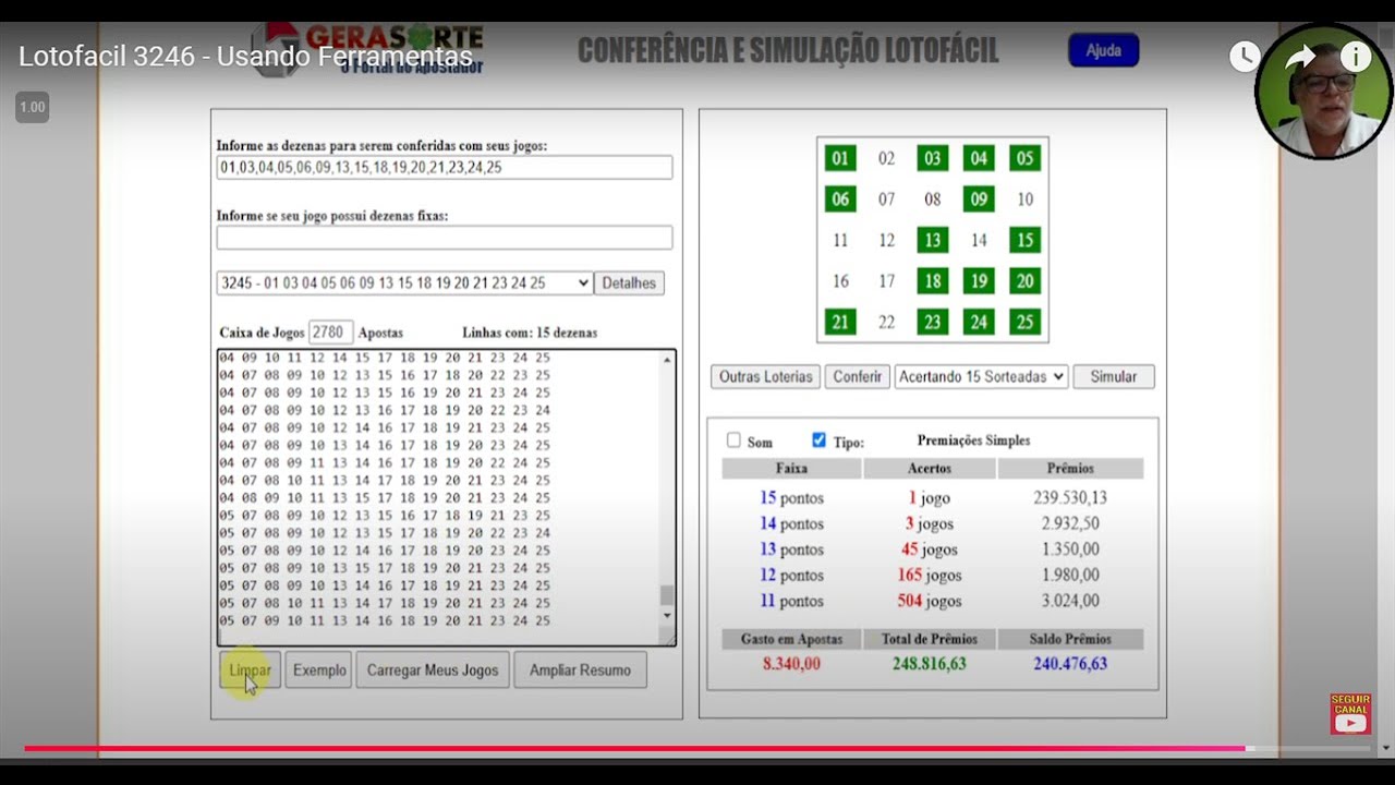 Lotofacil 3246 - Usando Ferramentas - YouTube