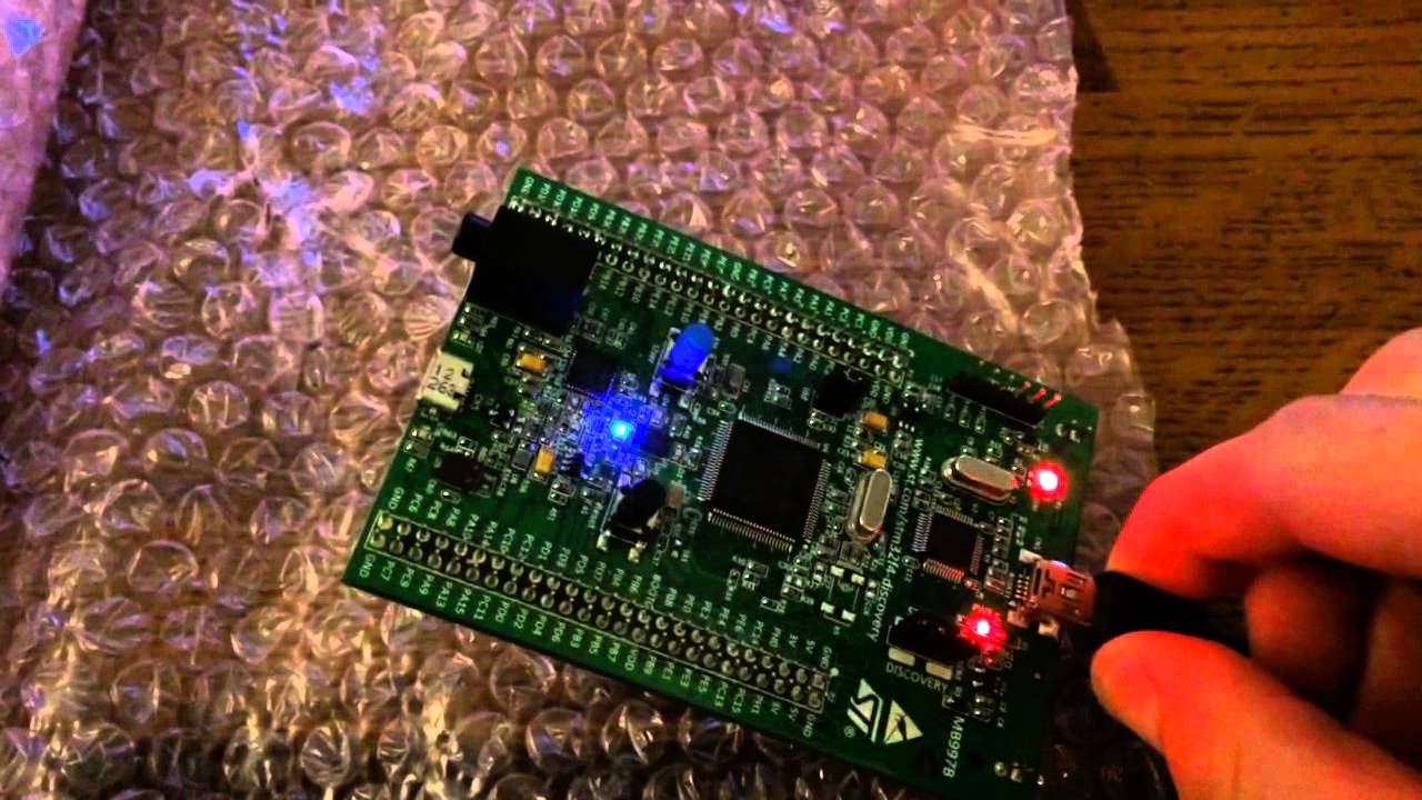 Stm32f4 discovery board accelerometer demo - YouTube